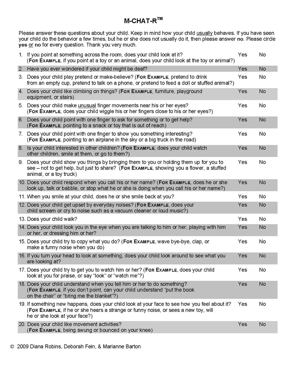 File:MCHAT - 20 Questions.pdf - UofL General Peds